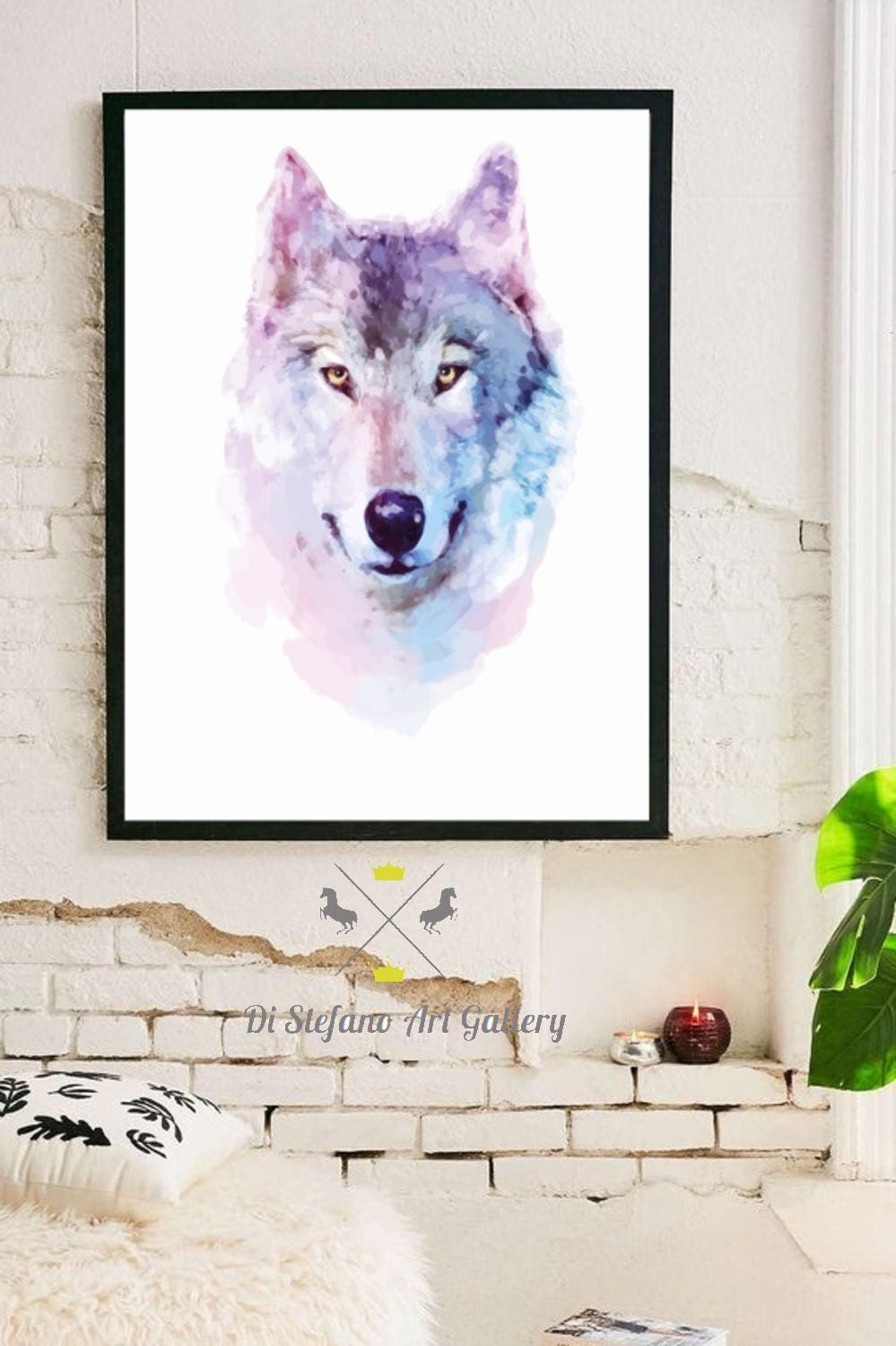 Wolf Print Download, Watercolor Print, Decor, Kids Room Poster, Forest ...