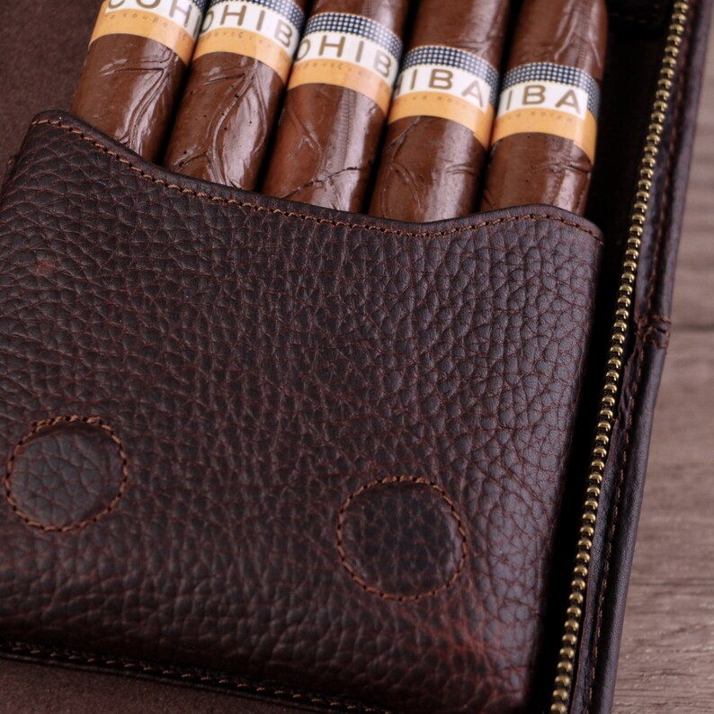 Top Grain Leather Cigar Case Luxury Leather Cigar - Etsy