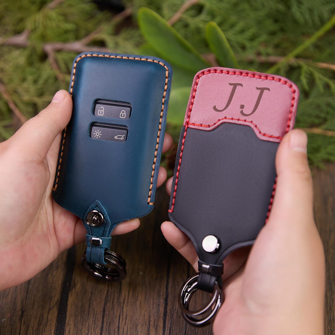 Personalized Key Case Handmade Remote Key Fob Cover Renault Koleos ...