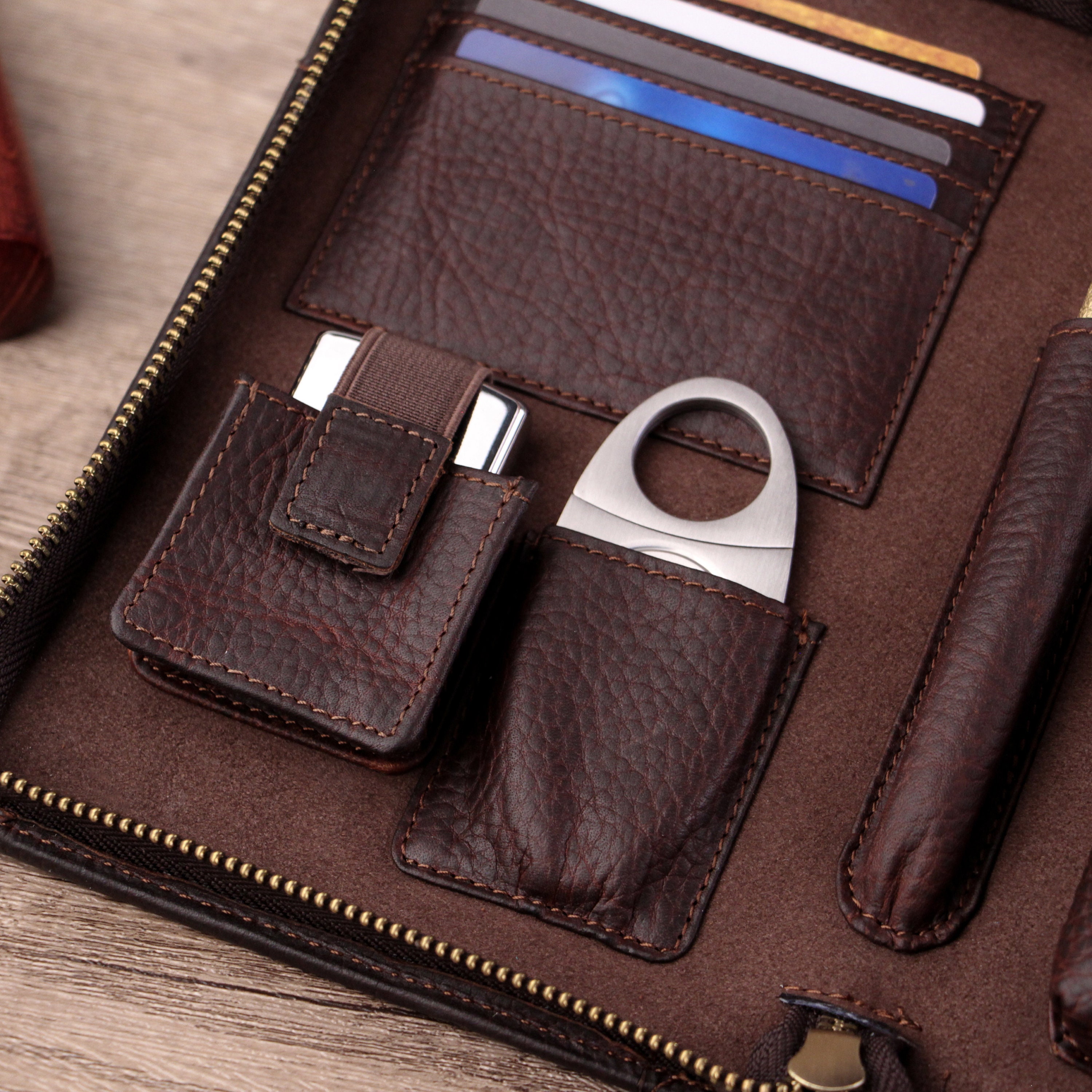 Top Grain Leather Cigar Case Luxury Leather Cigar - Etsy