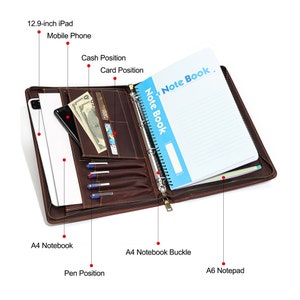 Personalized Leather 12.9 iPad Portfolio Tablet Protect Cover Custom ...