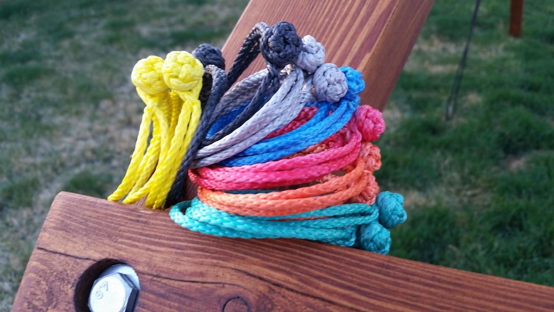 Dyneema Soft Shackle 4 Pack Any Color Combo 7 Colors 7/64" Button Knot ...
