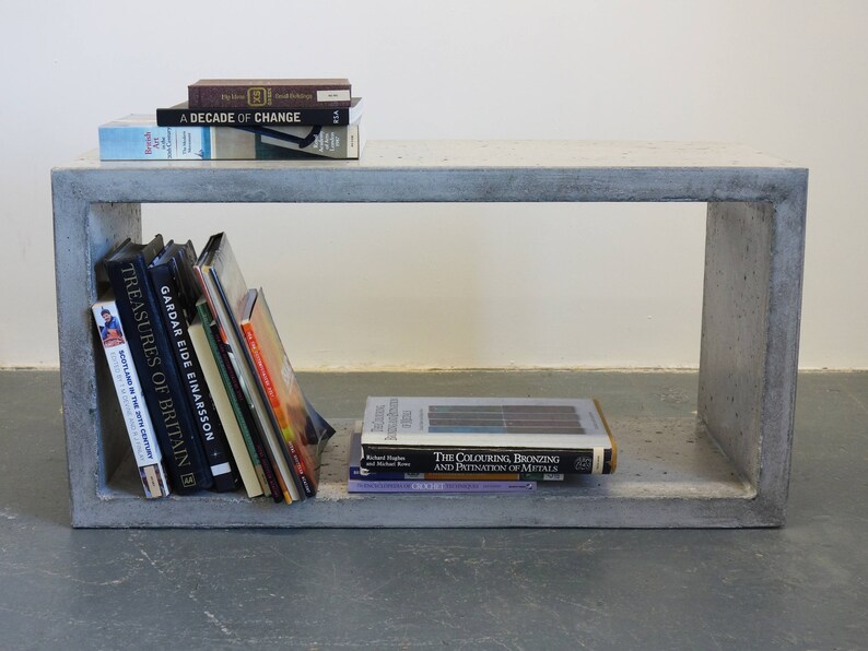 Solid Concrete Storage Unit TV Media Unit / Bookshelf - Etsy