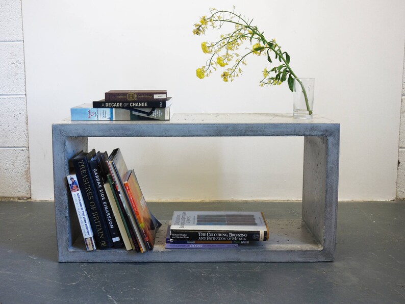 Solid Concrete Storage Unit TV Media Unit / Bookshelf - Etsy