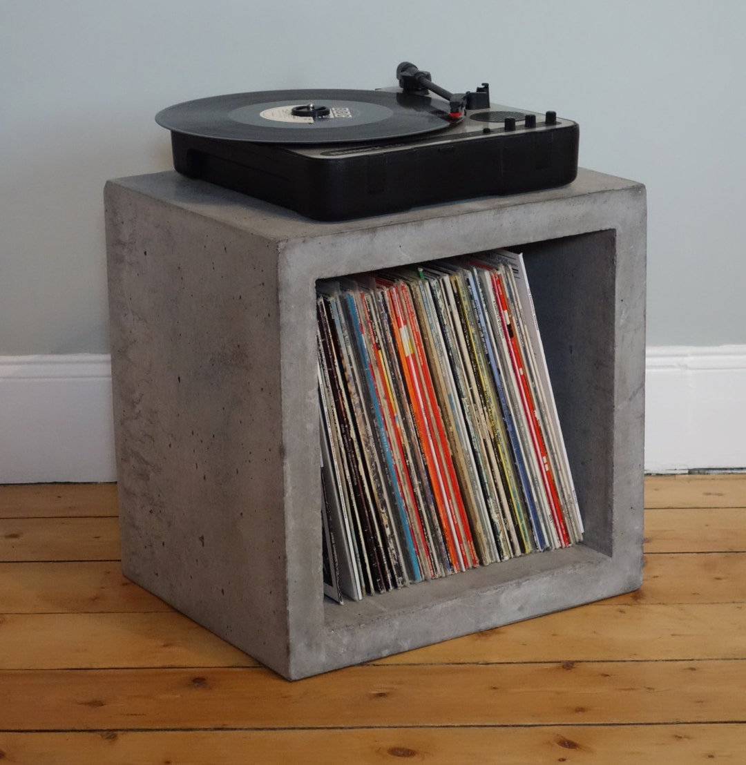 Solid Concrete Storage Cube for Lp Vinyl Record - Etsy Canada
