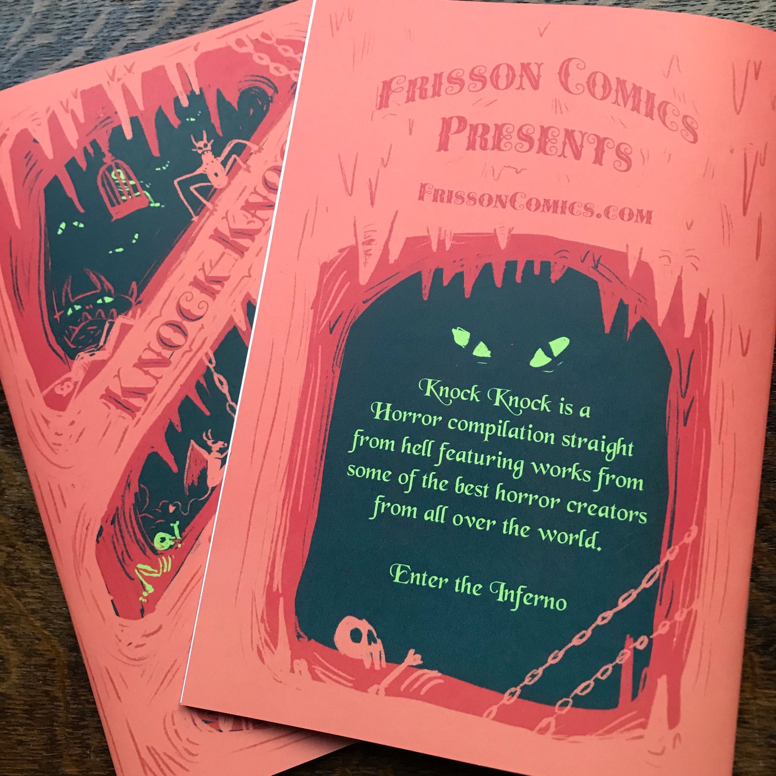 Knock Knock Horror Zine Inferno Edition. Horror Comic Art - Etsy UK