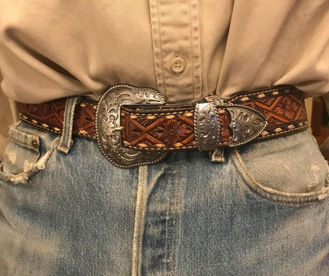 Fancy Western Cowboy Belt - Etsy
