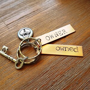 Owned and Owner Keychain Set BDSM Ddlg Master Slave Dom Sub Sir Kitten ...