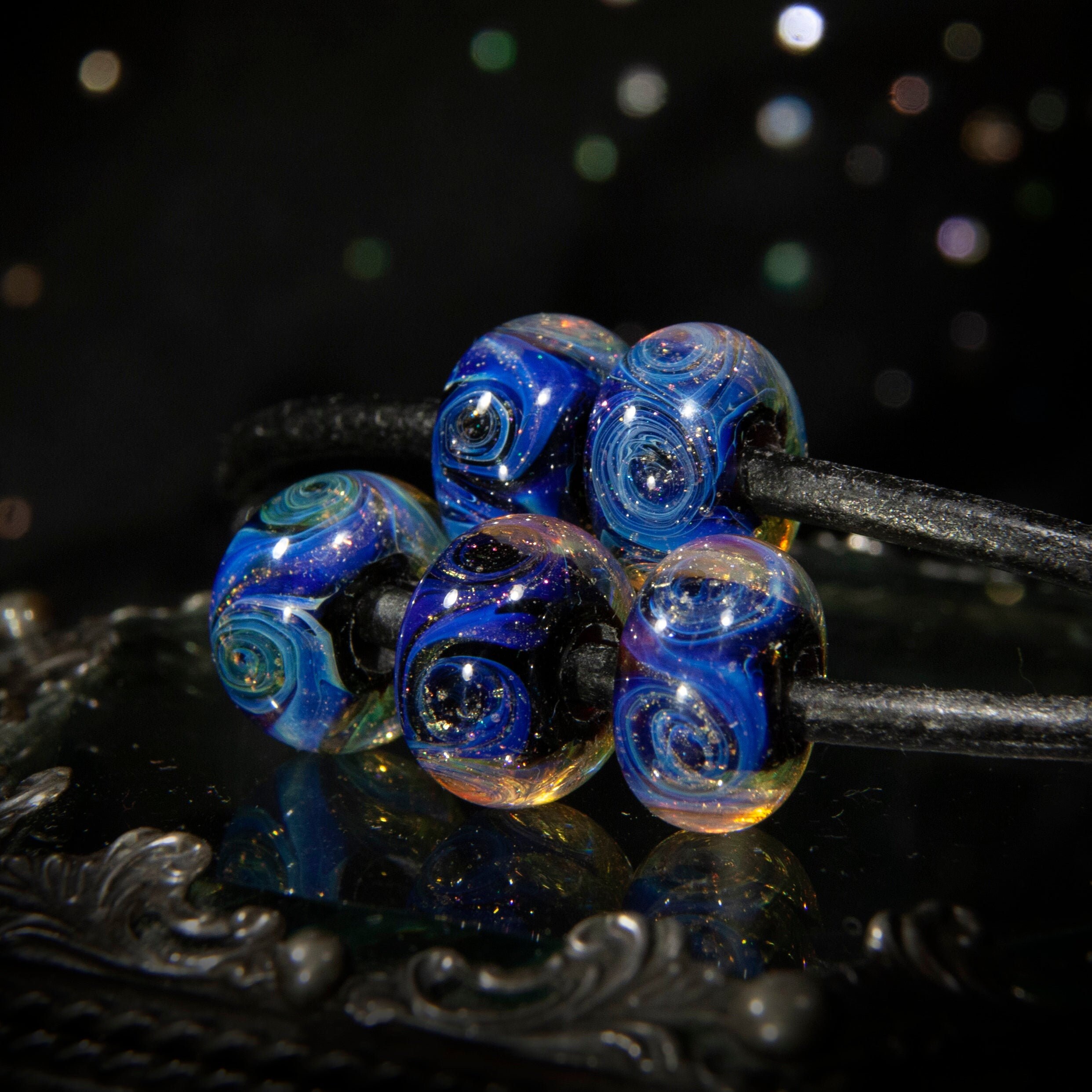 Galaxy Charm Pandora Bead Lampwork Pandora Galaxy Jewelry | Etsy