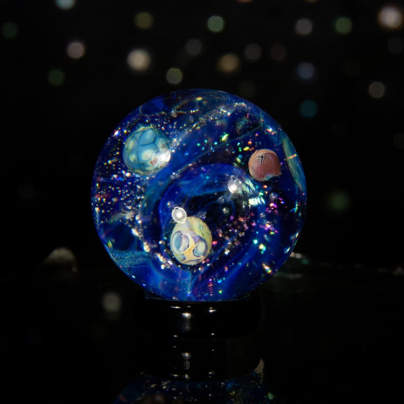 Galaxy ball marble Glass space sphere Lampwork space Glass | Etsy