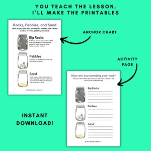 Printable Big Rocks Time Management Lesson Priorities Activity - Etsy