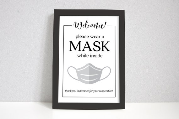 Wear A Mask In Doctor Office Sign