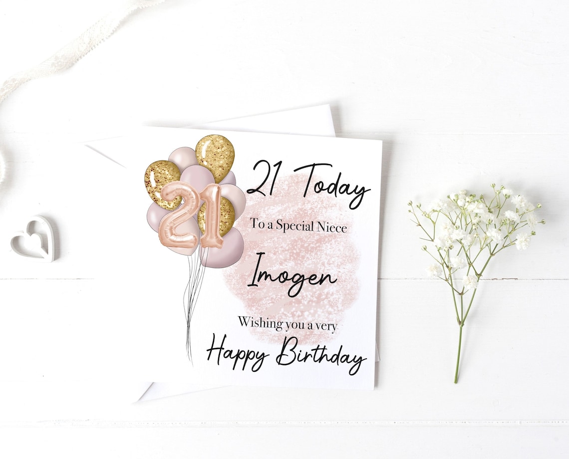 21 today personalised birthday Greeting Card - Etsy België