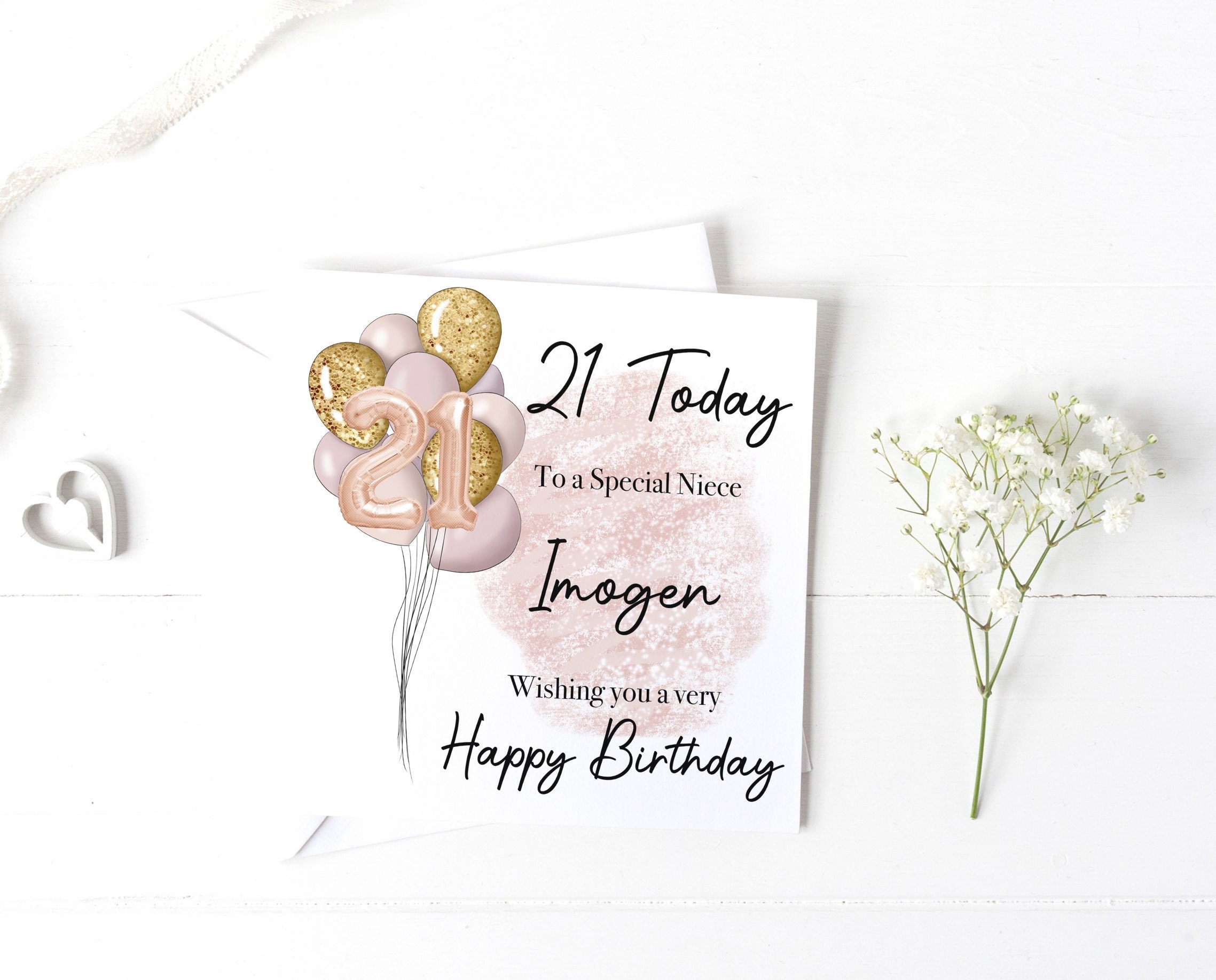 21 today personalised birthday Greeting Card | Etsy