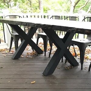 Metal Table Legs, Industrial X-frame Style - Any Size and Color! - Etsy