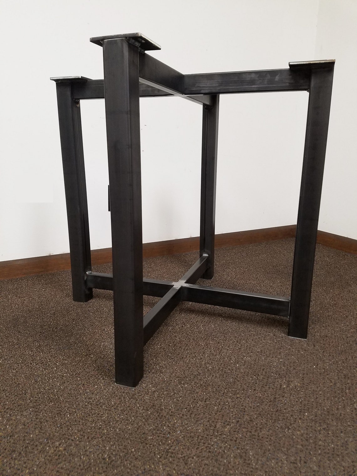 Steel Trestle Style Table Frame/Base Any Size/Color | Etsy