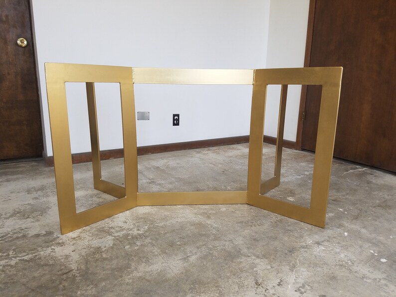 Flat Bar Style Metal Table Base Any Size/color | Etsy