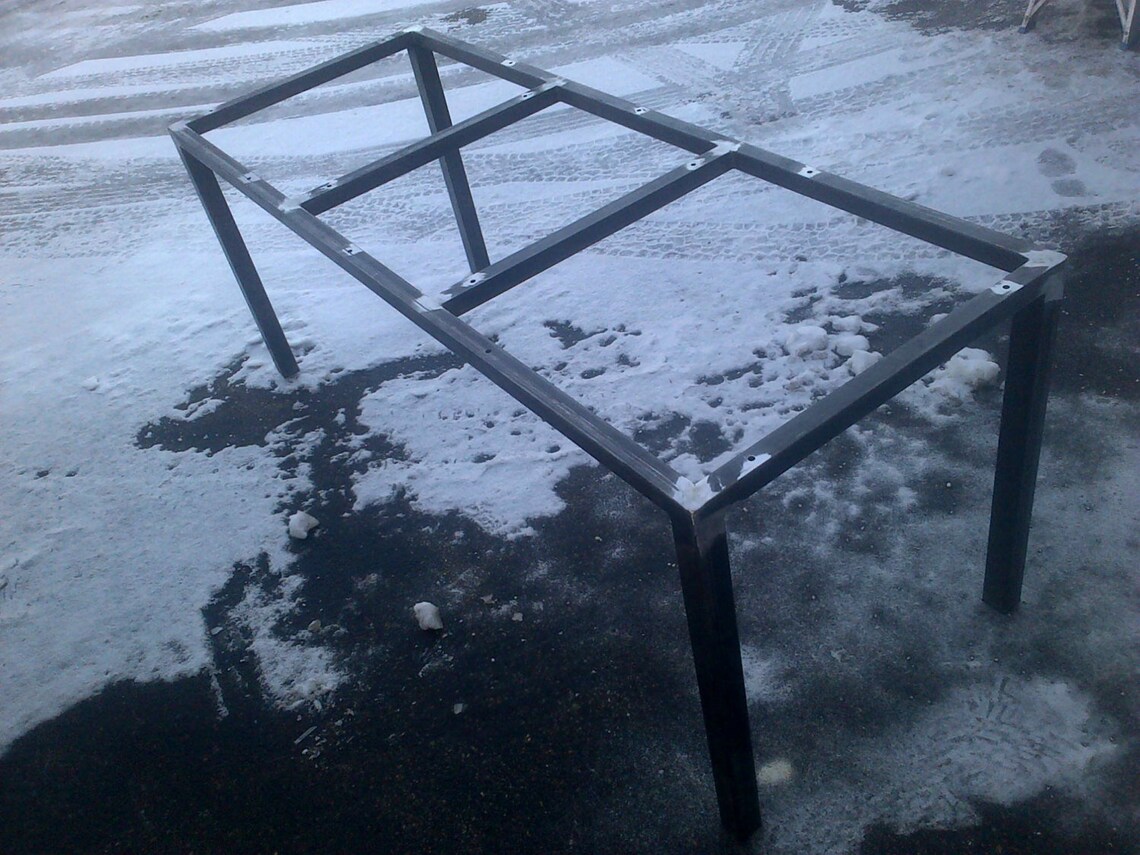 Parsons Style Metal Table Base Any Size/color - Etsy