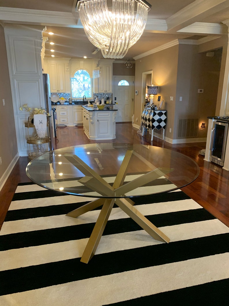 Metal Cross-x Style Table Base Any Size/color - Etsy