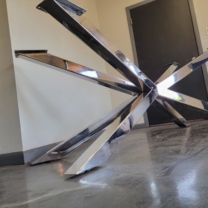 Polished Stainless Spider Style Metal Table Base - Any Size - Etsy