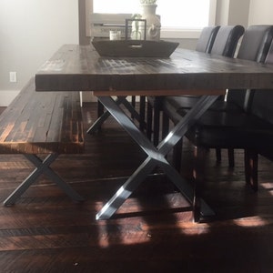 Metal Table Legs, Industrial X-frame Style - Any Size and Color! - Etsy