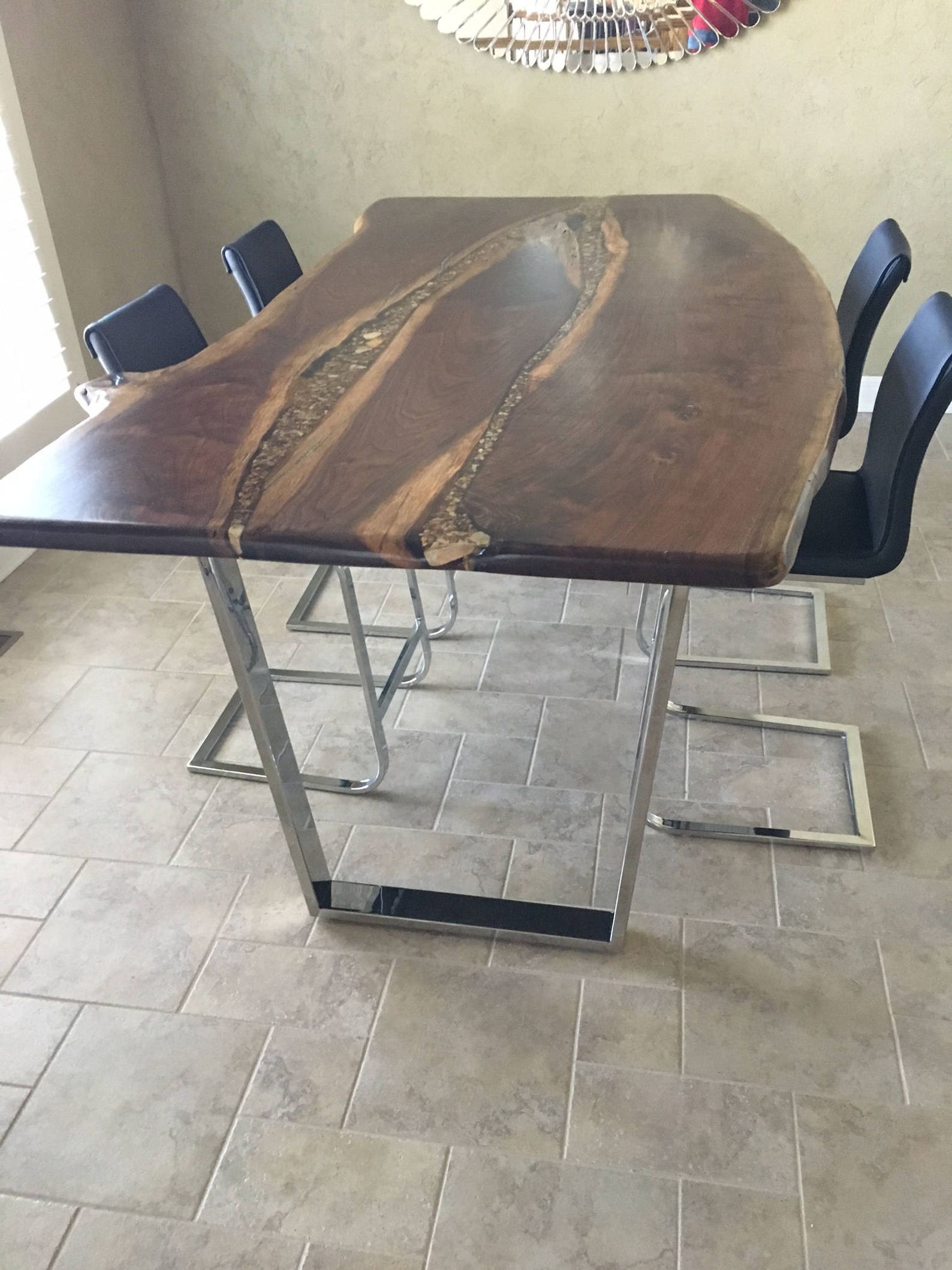 Polished Stainless Steel Metal Tapered Table Legs Any Size - Etsy