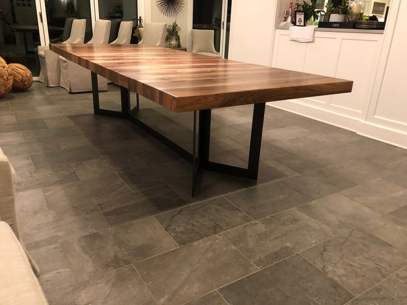 Flat Bar Style Metal Table Base Any Size/color | Etsy