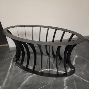 Metal Table Base ELLIPTICAL TULIP STYLE Any Size/color - Etsy