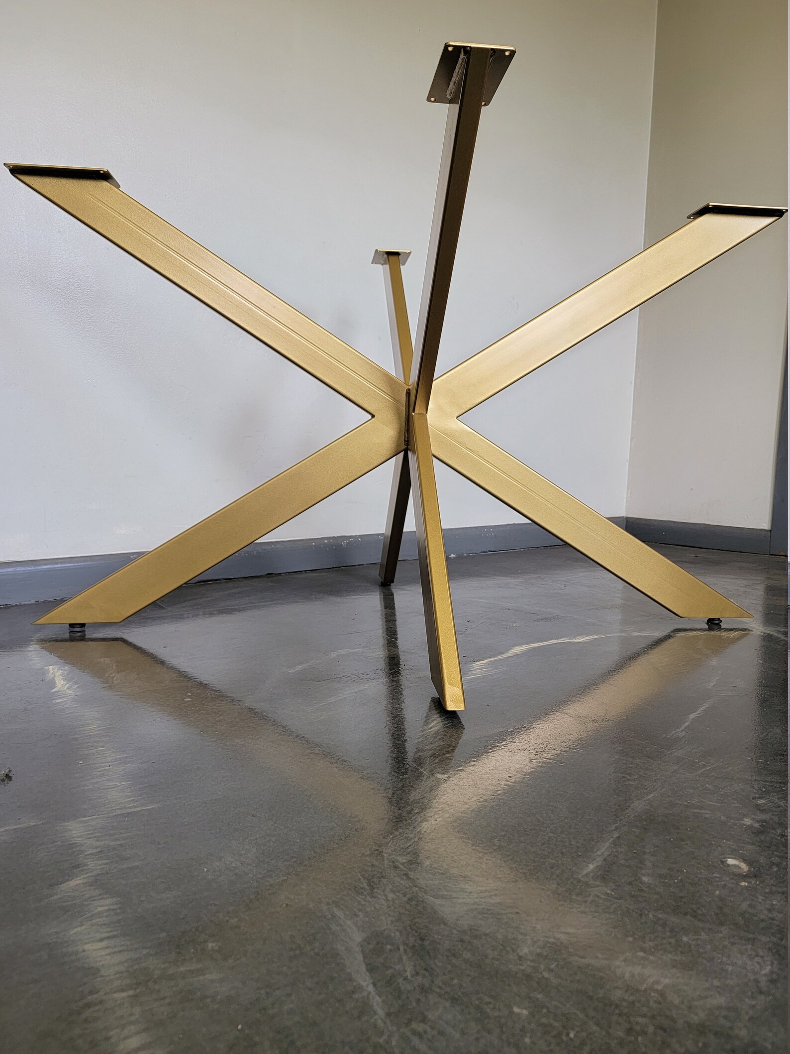 Metal Table Base Rectangular Cross-x Any Size/color - Etsy