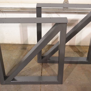 Steel Metal Table Legs, Rectangular Cross Brace Style - Any Size/color ...
