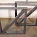 Steel Metal Table Legs Rectangular Cross Brace Style Any - Etsy
