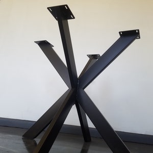 Metal Cross-x Style Table Base - Any Size/color - Etsy