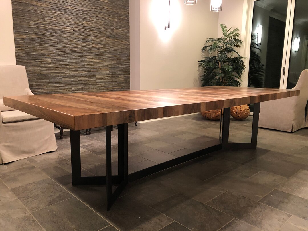 Flat Bar Style Metal Table Base Any Size/color - Etsy