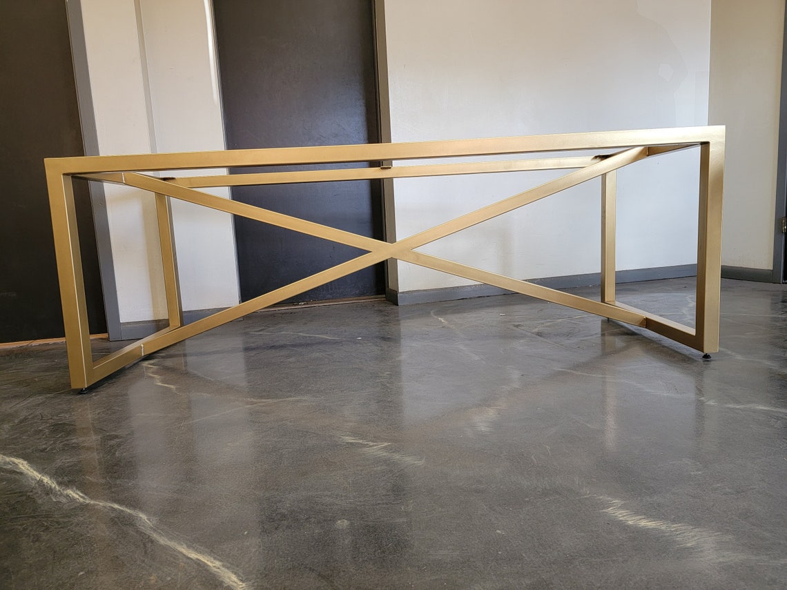 X-frame Metal Table Base Any Size/color - Etsy