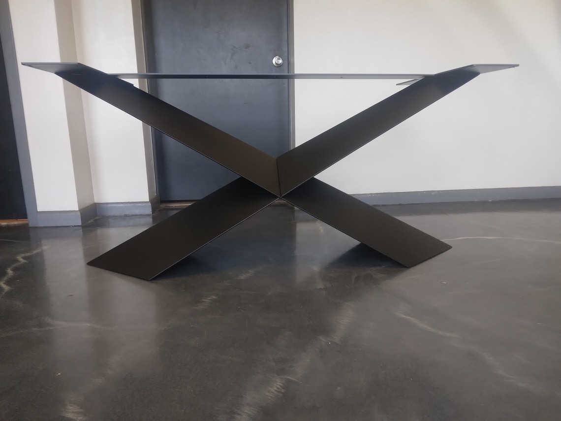 Folded-x Style Metal Table Base Any Size/color - Etsy