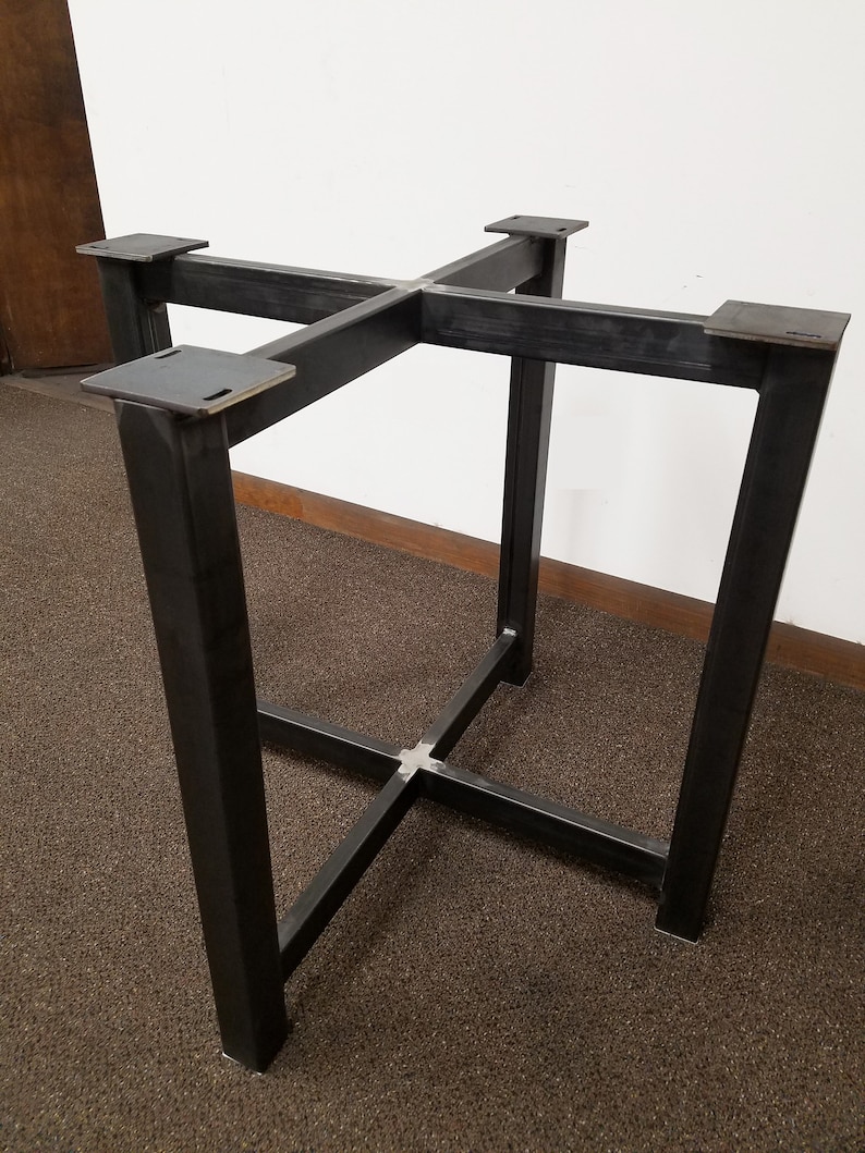 Steel Trestle Style Table Frame/base Any Size/color - Etsy