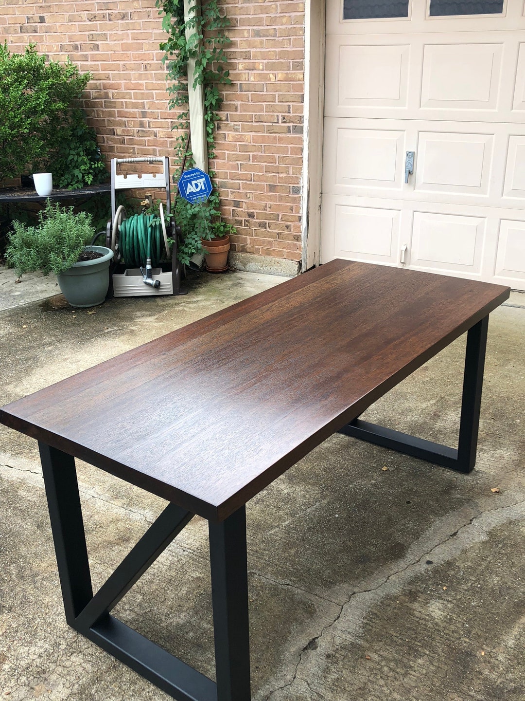 Steel Metal Table Legs, Rectangular Cross Brace Style - Any Size/color ...