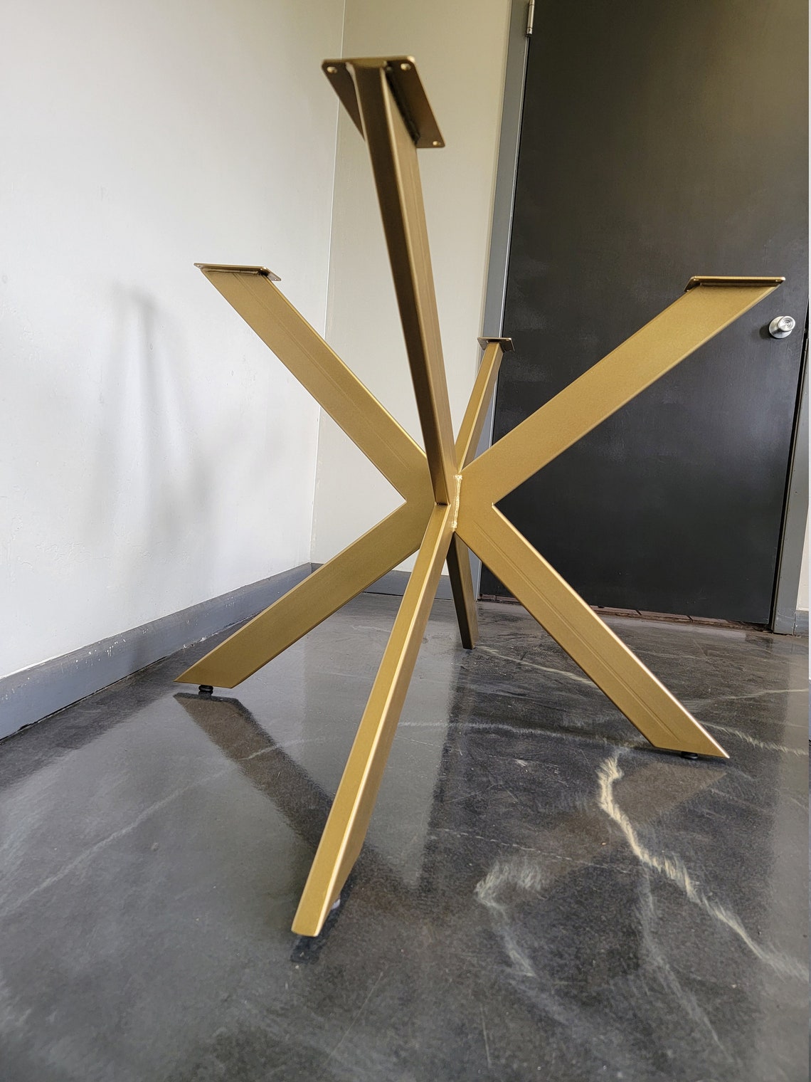 Metal Table Base Rectangular Cross-x Any Size/color - Etsy