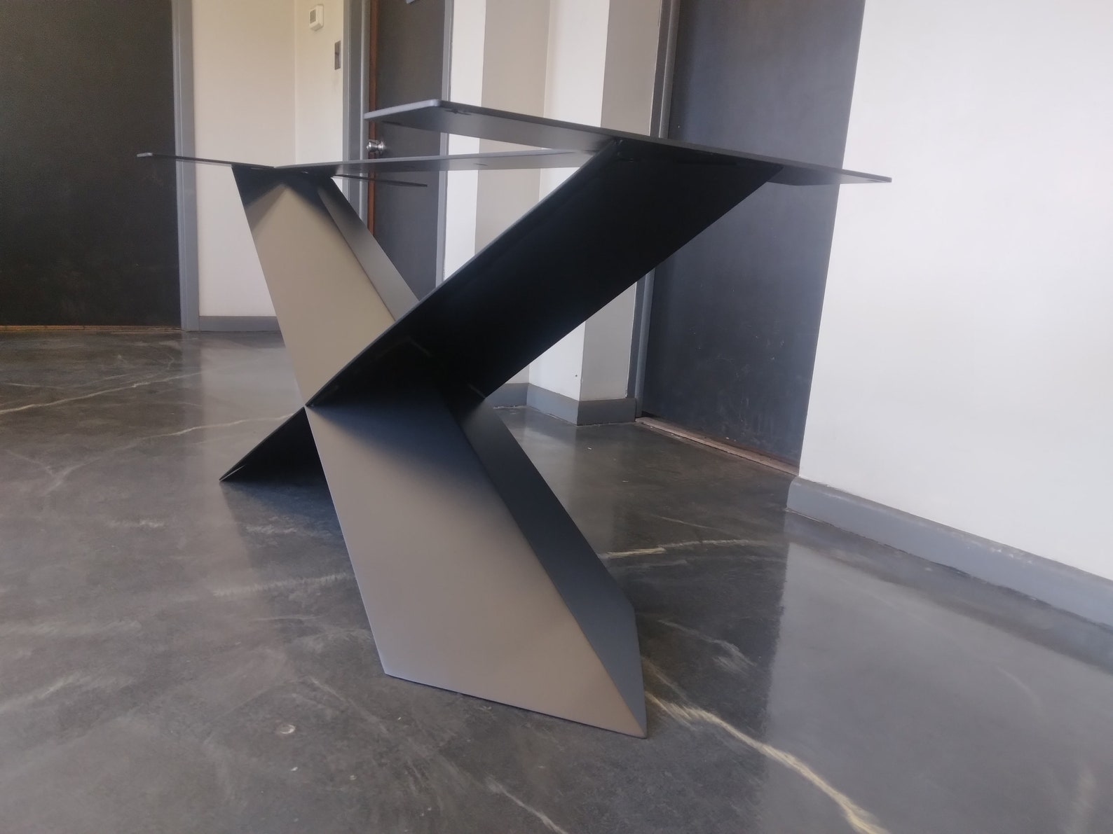 Folded-x Style Metal Table Base - Any Size/color - Etsy