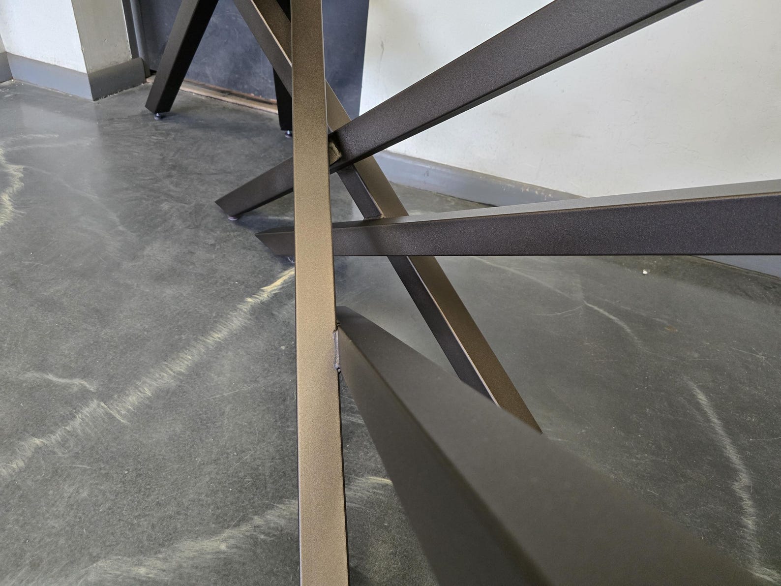 Crossover Style Metal Table Base | Made to Order for Dining Tables ...