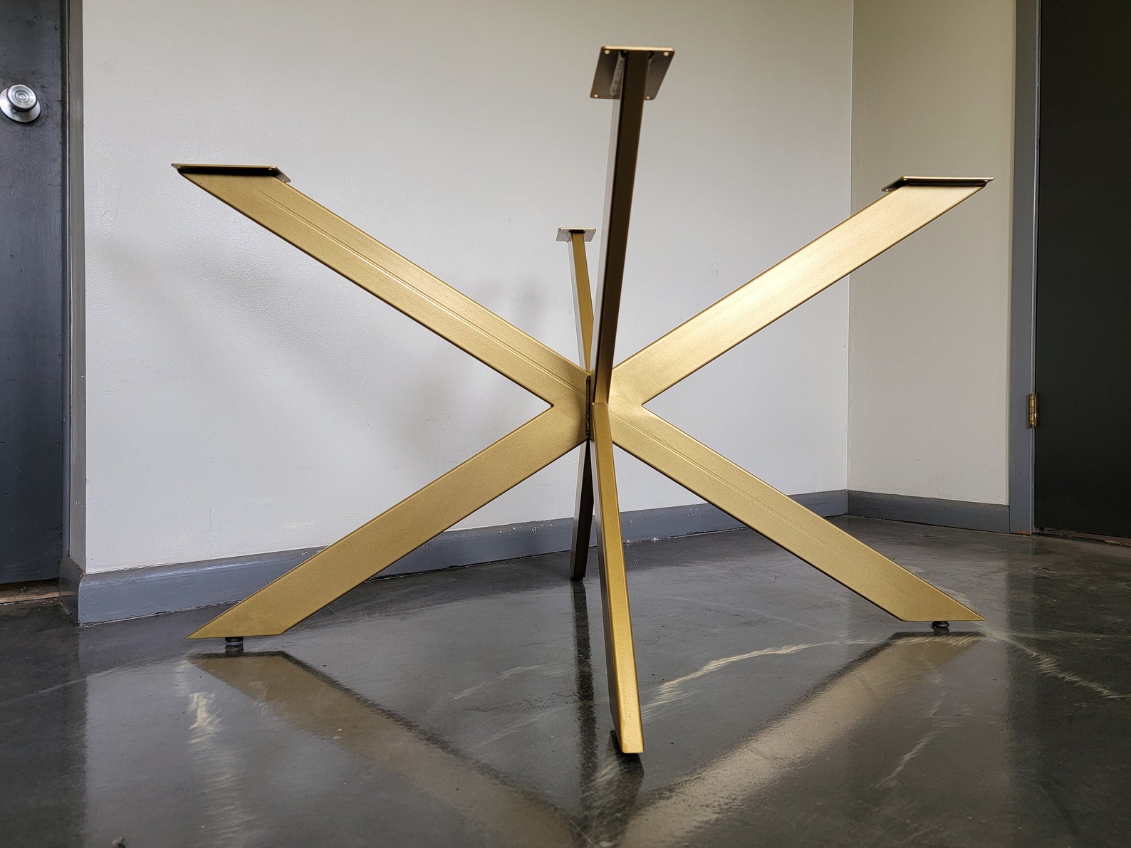 Metal Table Base Rectangular Cross-x Any Size/color - Etsy