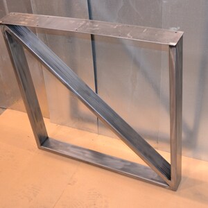 Steel Metal Table Legs, Rectangular Cross Brace Style - Any Size/color ...