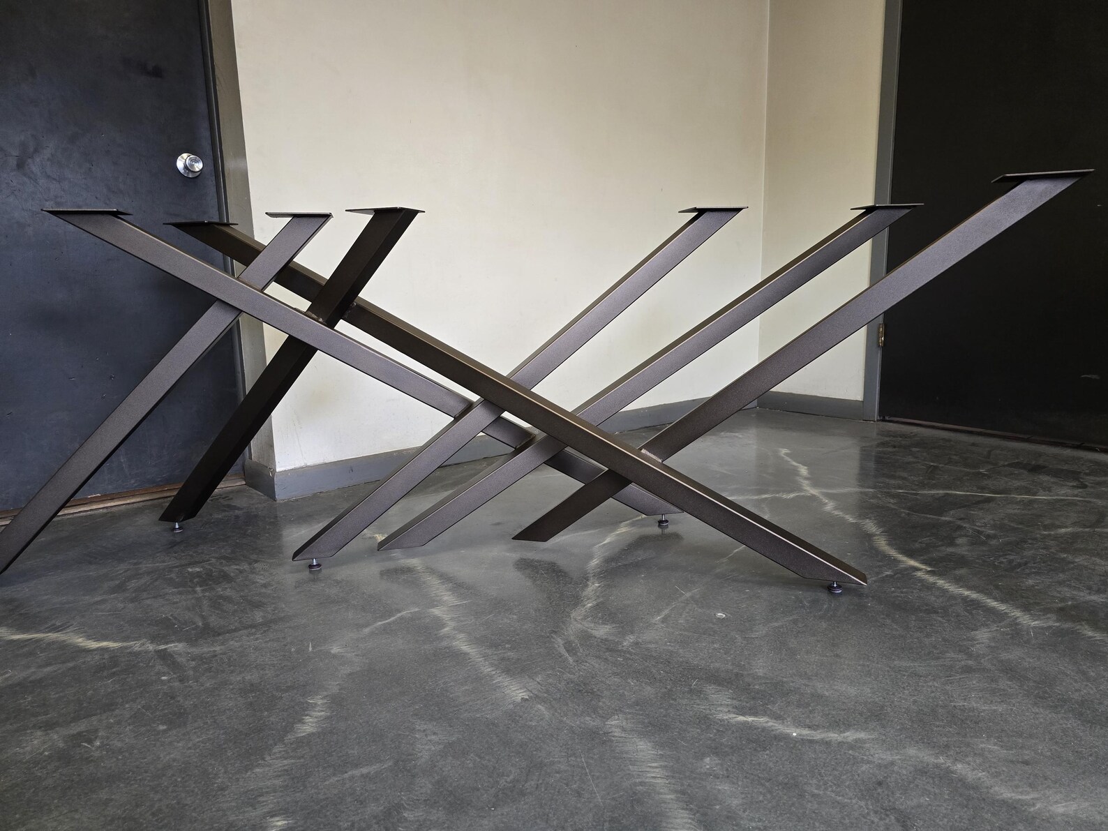 Crossover Style Metal Table Base | Made to Order for Dining Tables ...