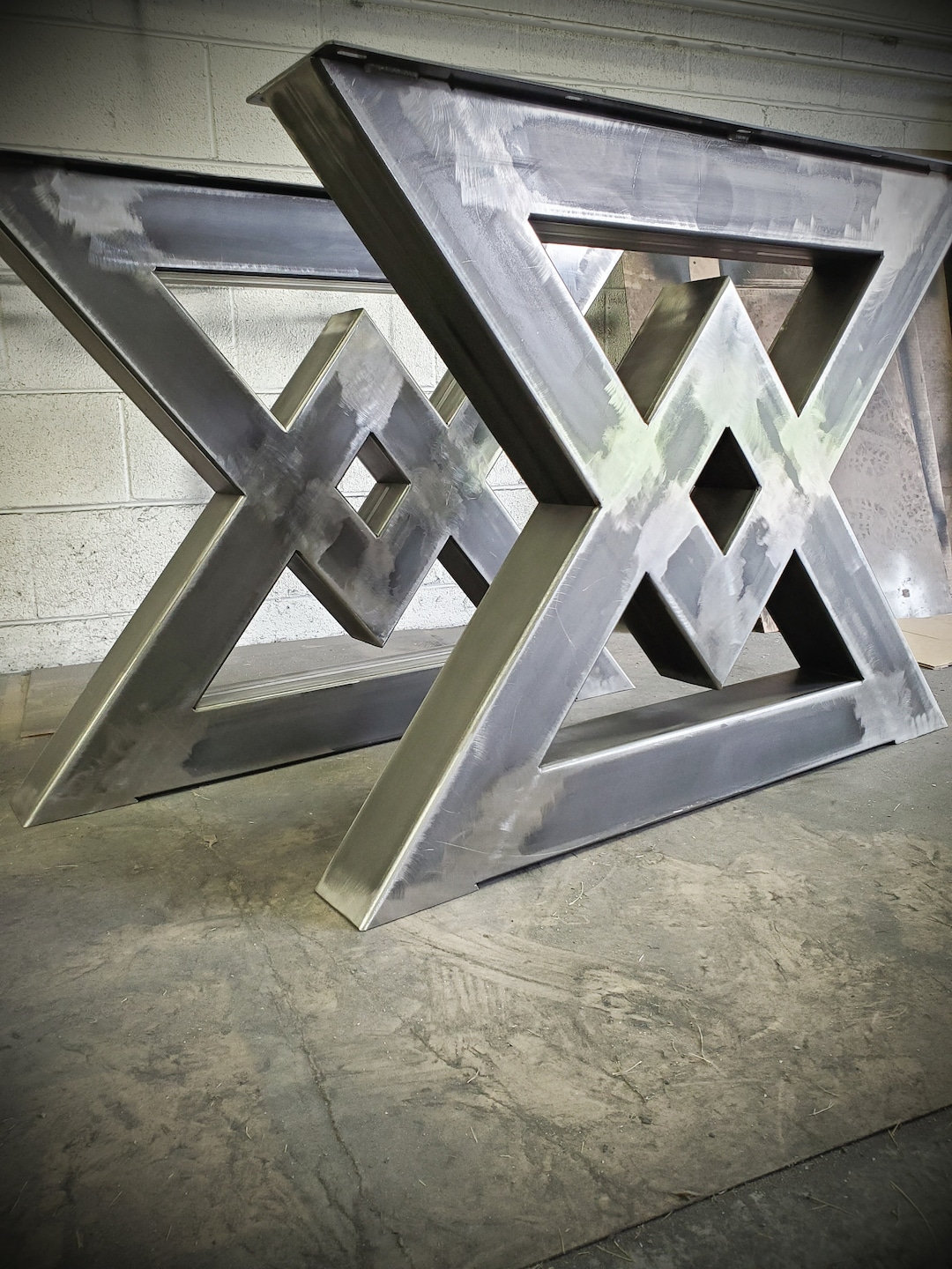 Metal Table Legs, Diamond Style - Any Size and Color! - Etsy