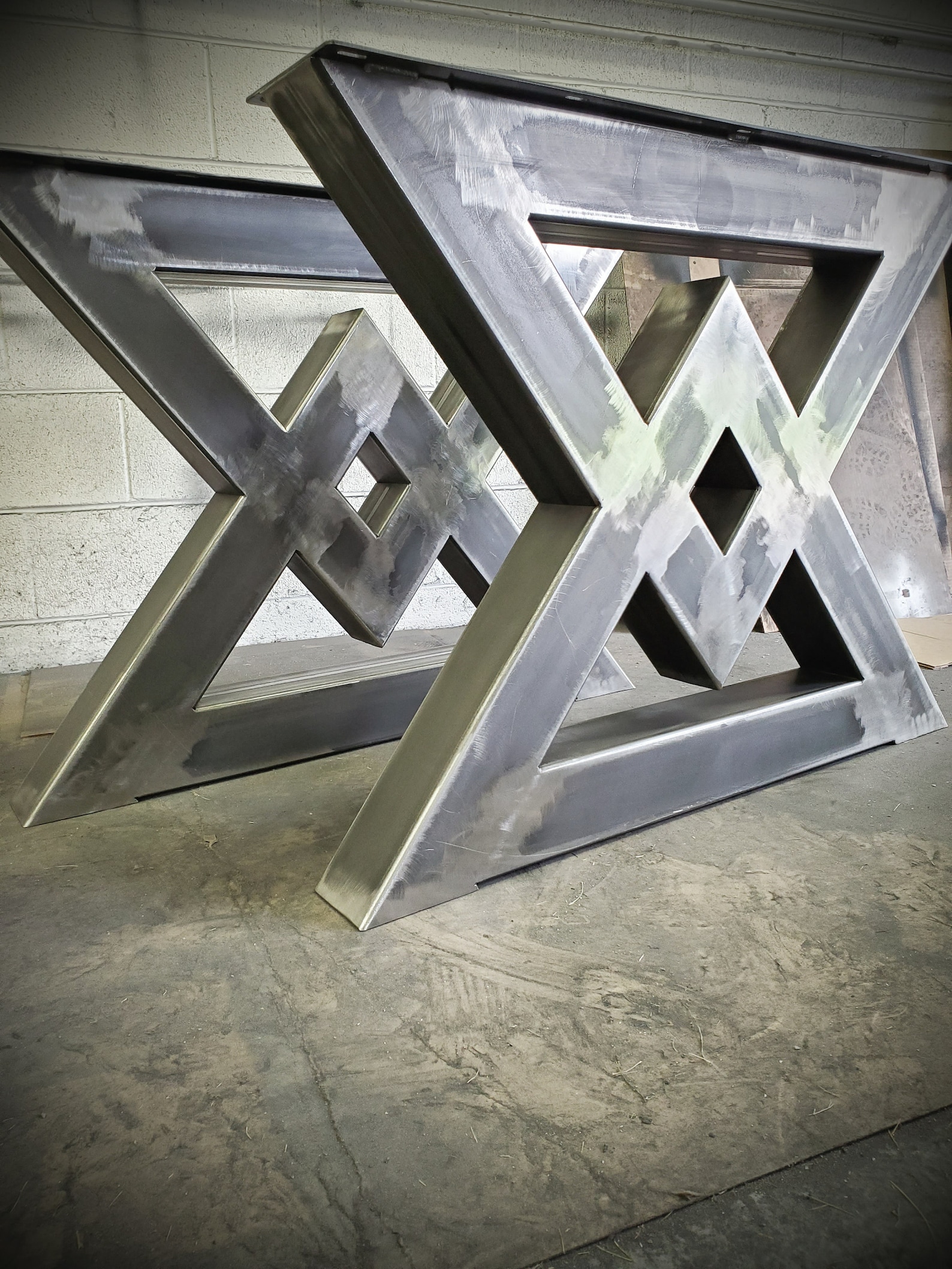 Metal Table Legs, Diamond Style Any Size and Color - Etsy