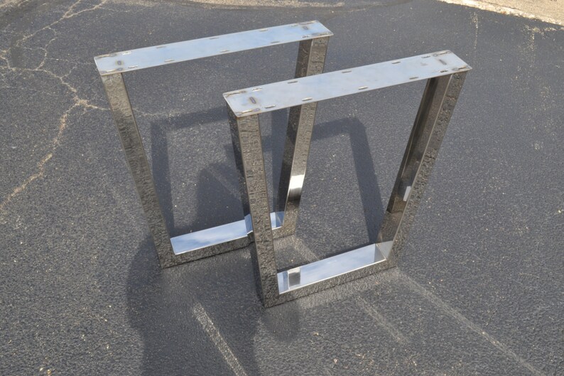 Polished Stainless Steel Metal Tapered Table Legs Any Size - Etsy