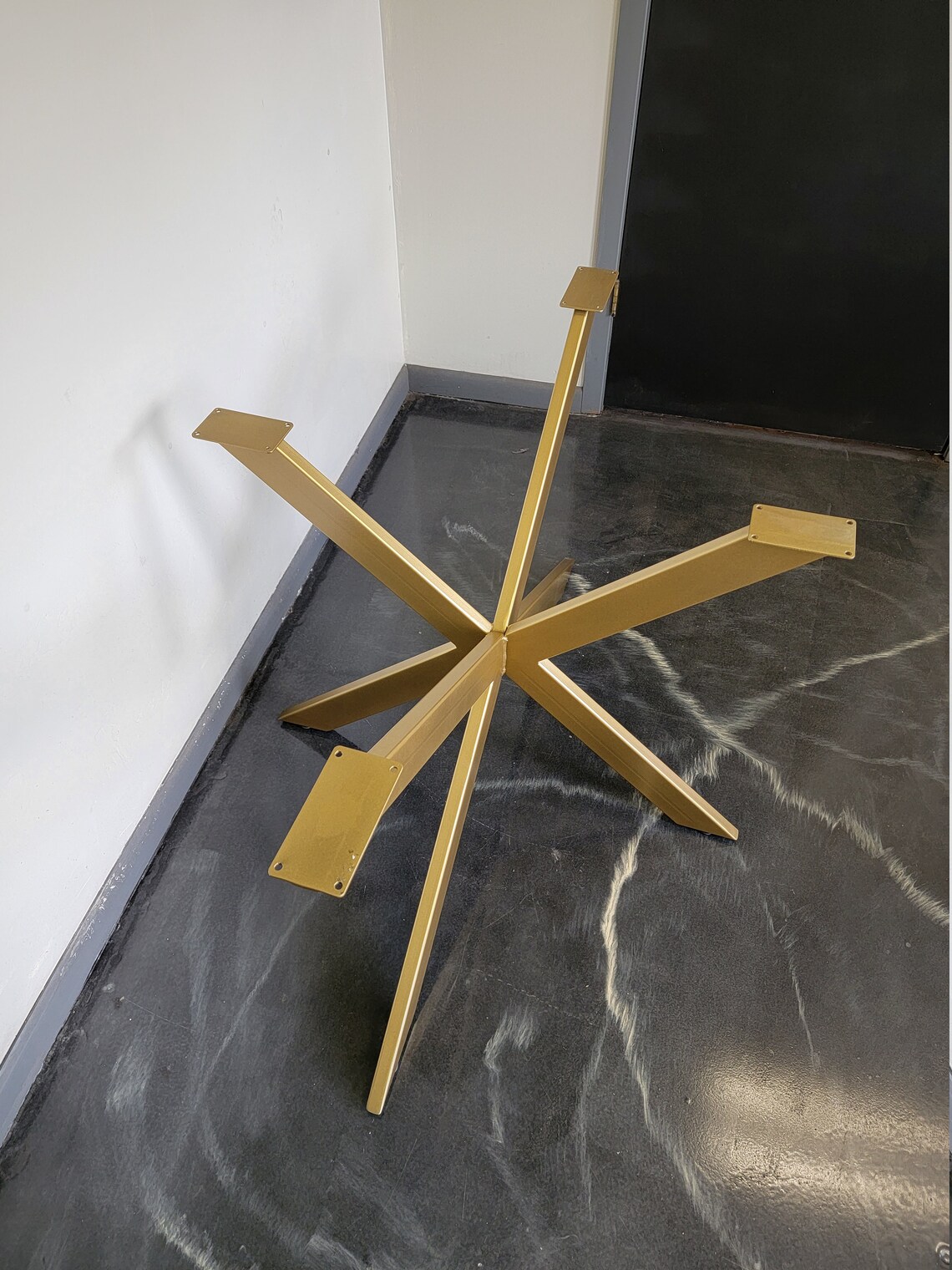 Metal Table Base Rectangular Cross-x Any Size/color - Etsy