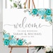 Teal Wedding Welcome Sign Turquoise Wedding Welcome Sign - Etsy