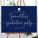 Navy Graduation Party Welcome Sign, Blue Graduation Welcome Sign, Grad ...