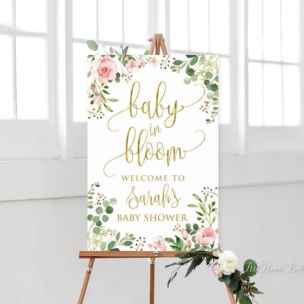 Pink Baby Shower Welcome Sign - Etsy